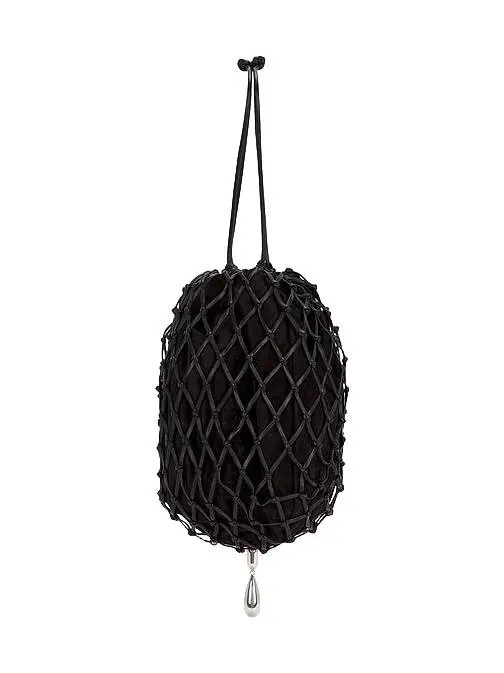 Savette Macrame Pouch Bag - Black