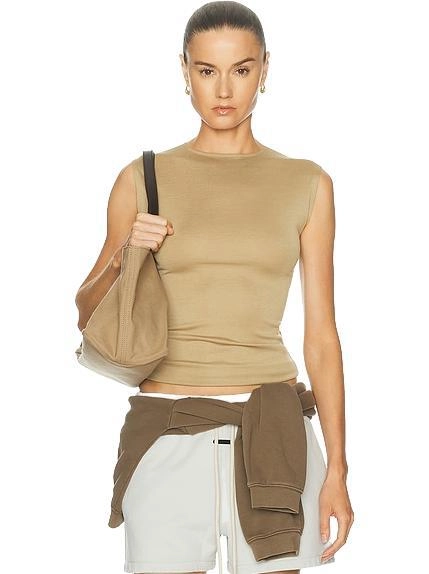 Fear Of God Soft Rib Fitted Tank Top - Dune