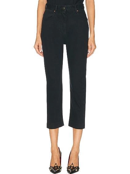 Valentino Garavani Cropped Straight Leg - Nero