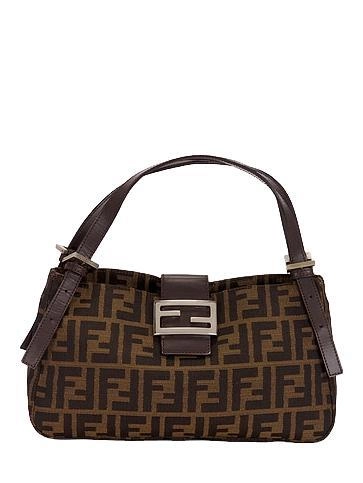 Fendi Zucca Shoulder Bag - Brown