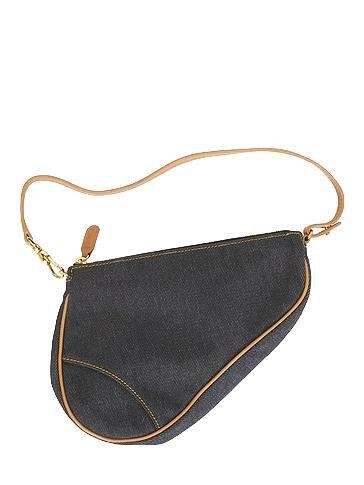 Dior Denim Pochette Saddle Bag - Blue