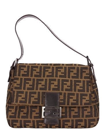 Fendi Zucca Mama Baguette Shoulder Bag - Brown