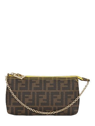 Fendi Zucca Pochette Shoulder Bag - Brown