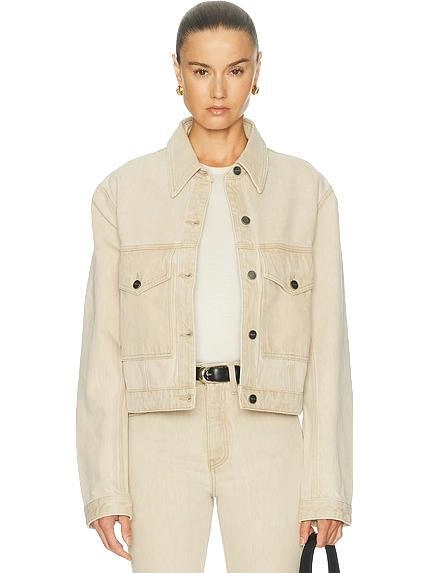 Khaite Tomer Collared Denim Jacket - Dumas
