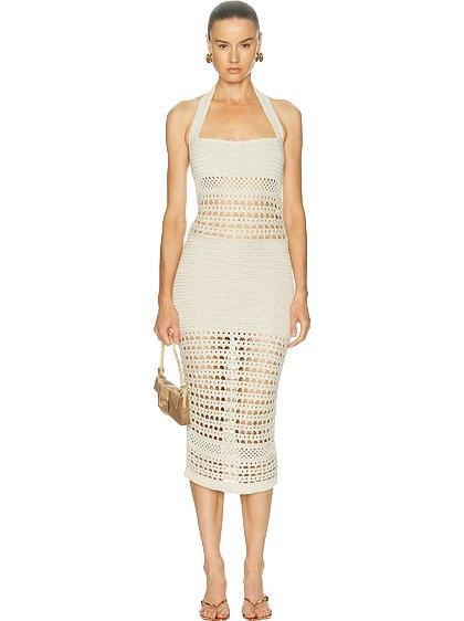 Retrofete Jaycee Crochet Dress - Bone