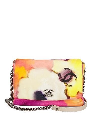 Chanel Printed Canvas Flower Power Messenger Flap Bag - Multicolor