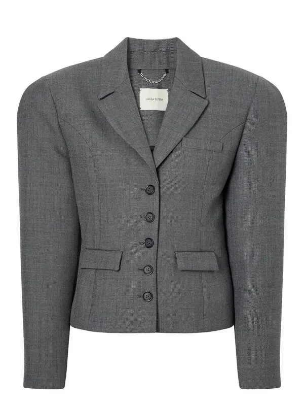 Magda Butrym Wool Blazer - Gray