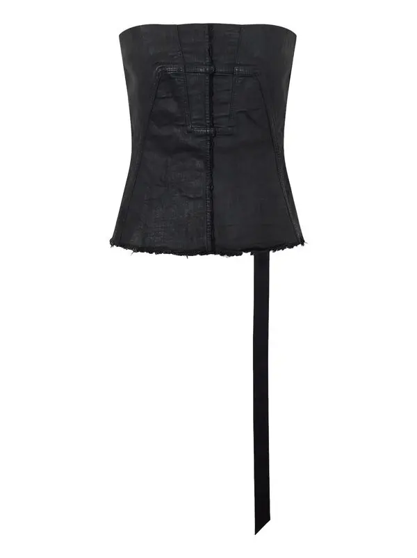 Rick Owens Temple Denim Boustier - Black