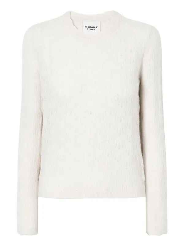MARANT ETOILE Obeline Wool-blend Chrochet Sweater - Neutrals