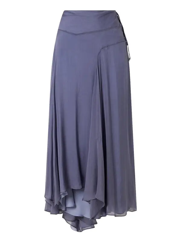 KALLMEYER Alyse Silk-chiffon Midi Skirt - Blue