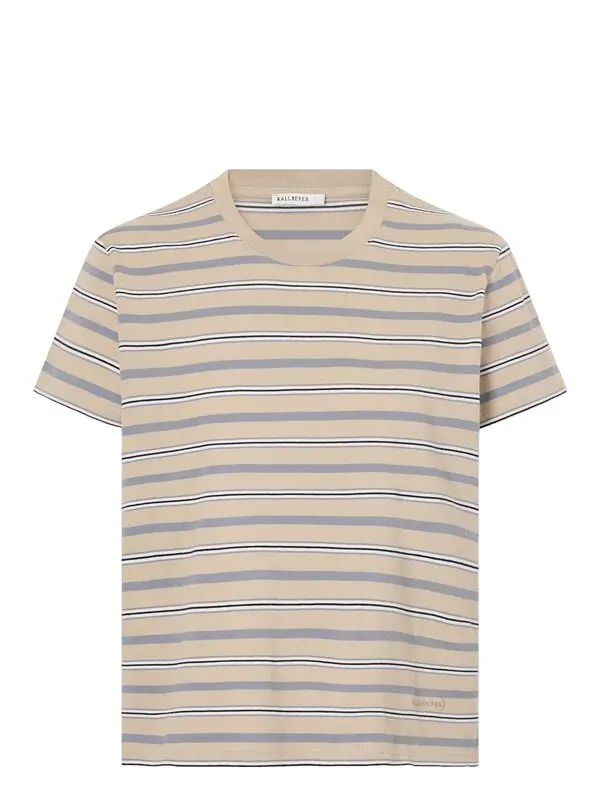 KALLMEYER Kenzie Striped Cotton-jersey T-shirt - Neutrals