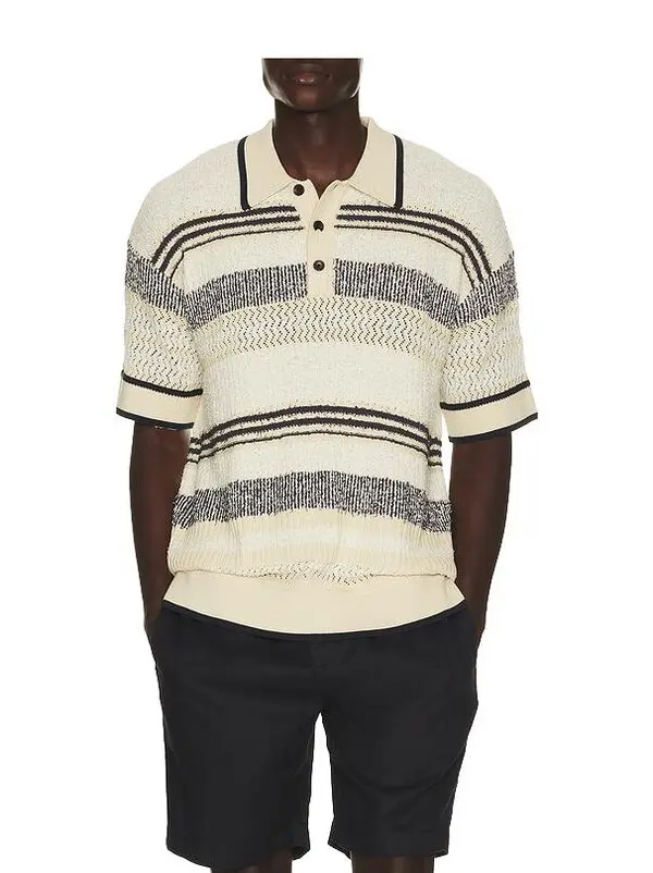 Scotch & Soda Structured Dropped Shoulder Knitted Polo In . Also - Multi
