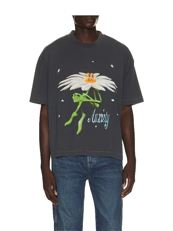 JUNGLES Anxiety Flower Tee In . Also - Blue