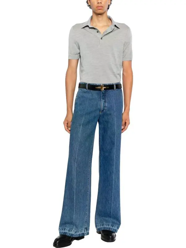 TOM FORD Fine Gauge Polo Shirt - Grey
