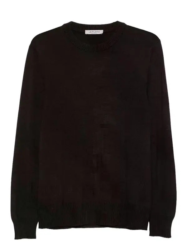 FILERIA Ribbed-trim Sweater - Brown