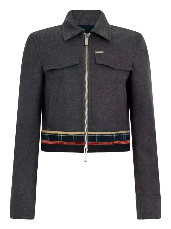 Dsquared2 Hybrid Flannel Kaban Jacket - Grey