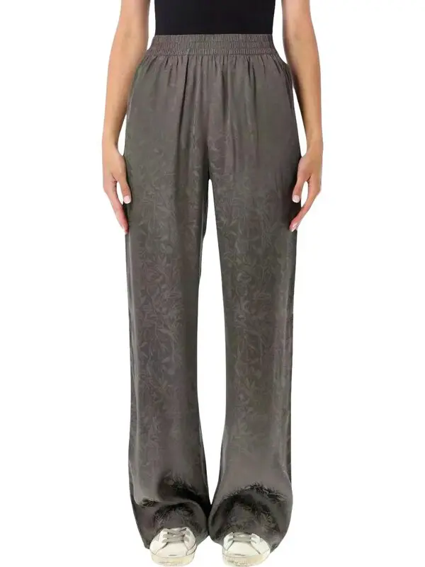 GOLDEN GOOSE Jacquard-floral Elasticated-waist Trousers - Grey