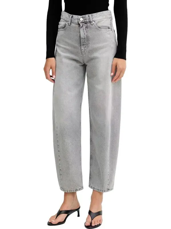 VICOLO High-waisted Barrel-leg Jeans - Grey