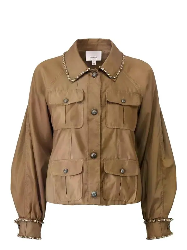 Cinq À Sept Adami Rhinestone-embellishment Jacket - Brown