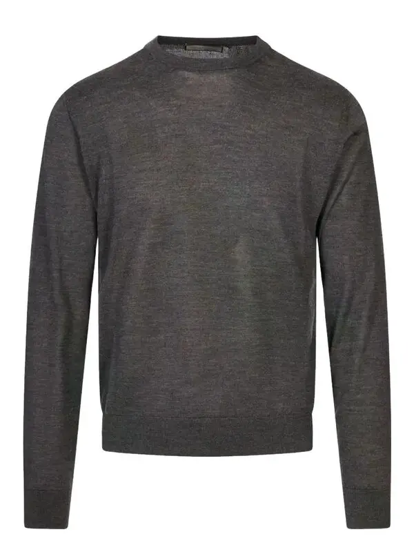 Canali Crew-neck Long-sleeve Sweater - Grey