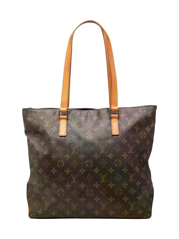 LOUIS VUITTON 2000 Monogram Cabas Mezzo Tote Bag - Brown