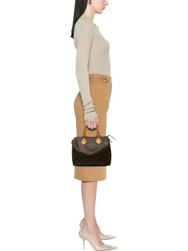 LOUIS VUITTON 2004 Monogram Speedy 25 Boston Bag - Brown