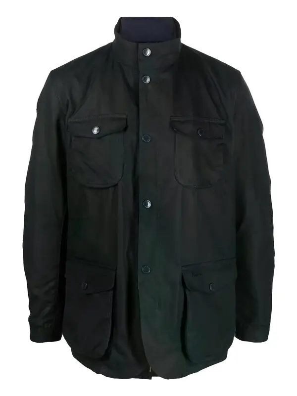 Barbour Ogston Waxed Cotton Jacket - Blue