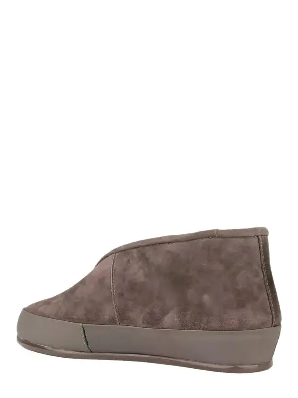 LINDA BAUMANN Suede Slip-on Sneakers - Brown