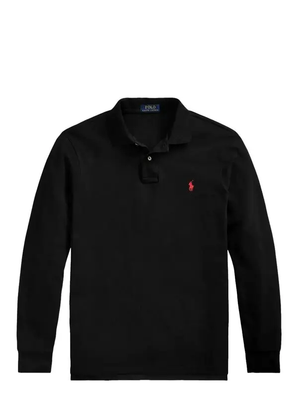 Polo Ralph Lauren Long-sleeve Mesh Polo Shirt - Black