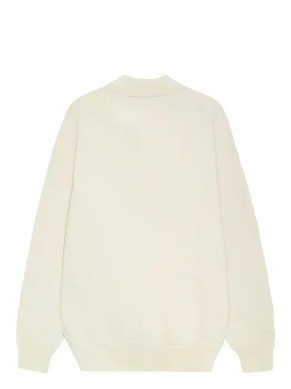 LES DEUX Textured-knit Polo Shirt - White