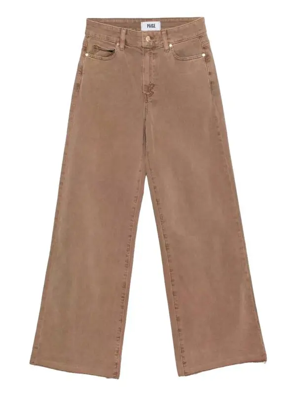 Paige Anessa Raw-hem Jeans - Brown
