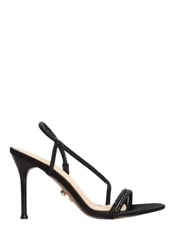 TWENTY FOURHAITCH Flamenco Crystal-embellished Sandals - Black