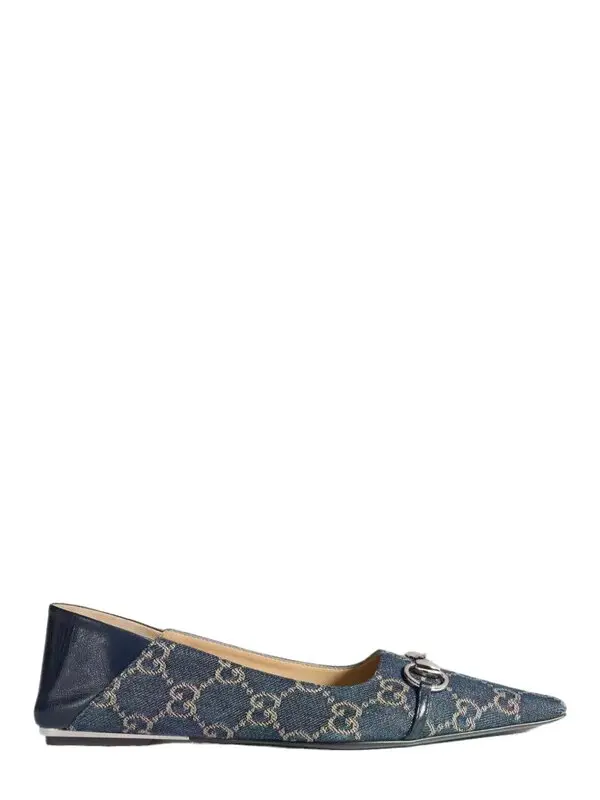 Gucci Vittoria Gg Canvas Ballet Flats - Blue
