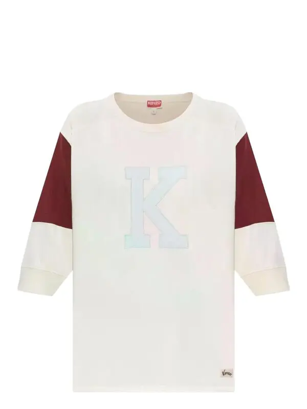 Kenzo Logo-patch Panelled T-shirt - Neutrals