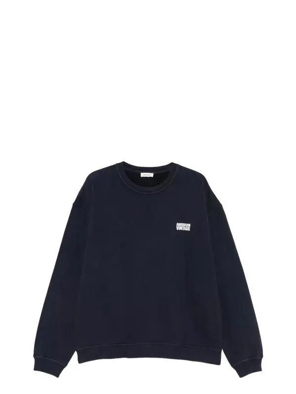 American Vintage Logo-print Sweatshirt - Blue