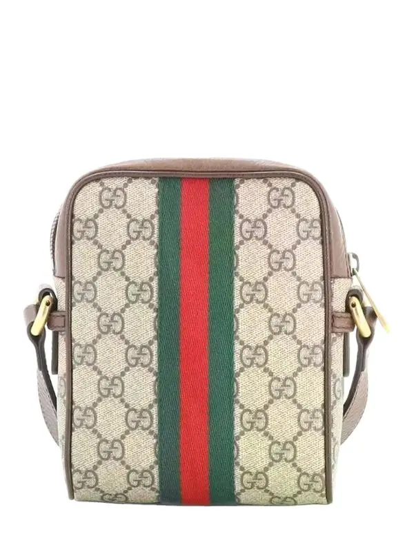 Gucci Ophidia Messenger Bag Gg Coated Canvas Mini Crossbody Bag - Brown