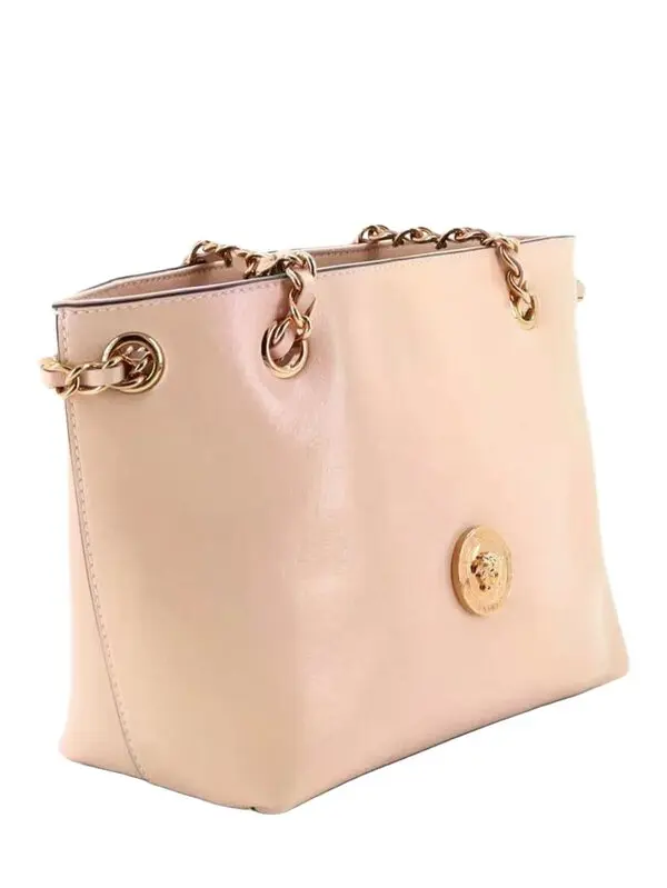 Versace Medusa Icon Chain Leather Mini Tote Bag - Neutrals