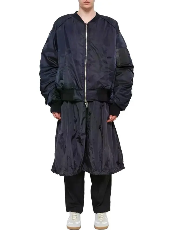 JUUN.J Embroidered Layered Coat - Blue