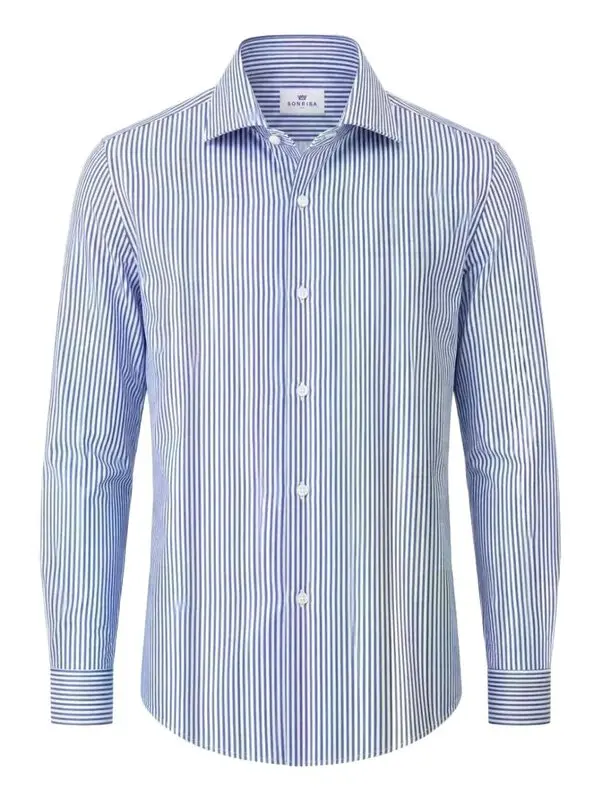 SONRISA Vertical-stripe Long-sleeve Shirt - White