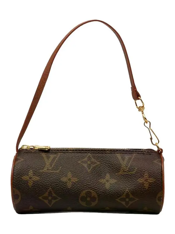 LOUIS VUITTON 1990-2010 Monogram Papillon Pochette Handbag - Brown