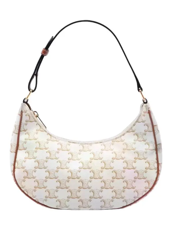 Celine 2021 Triomphe Coated Canvas Ava Shoulder Bag - Brown