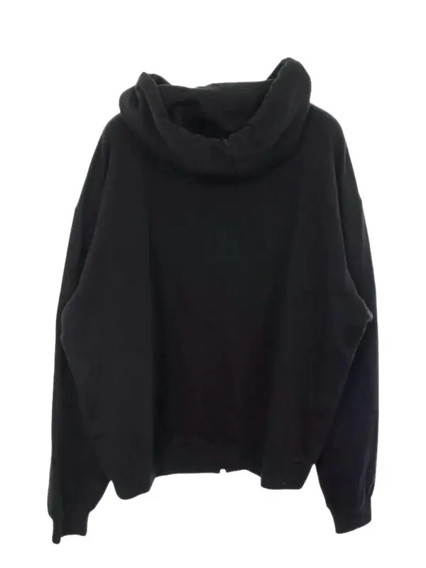 Celine 00s Triomphe Embroidery Zip-up Hoodie - Black