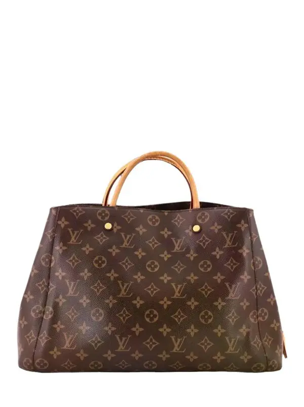LOUIS VUITTON Montaigne Handbag Monogram Canvas Gm Tote Bag - Brown