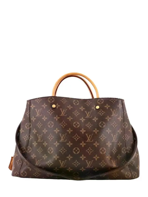 LOUIS VUITTON Montaigne Handbag Monogram Canvas Gm Tote Bag - Brown