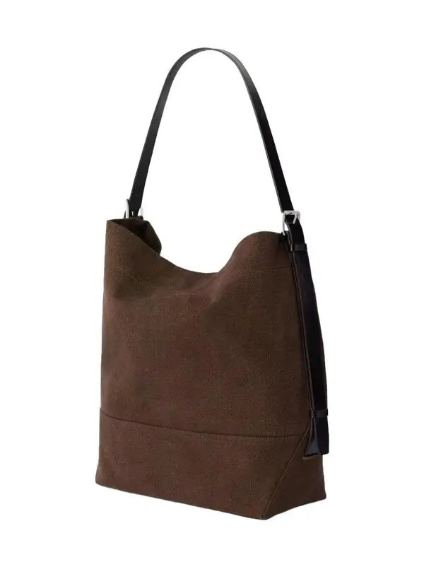 LEMAIRE Belted Cotton Tote - Brown