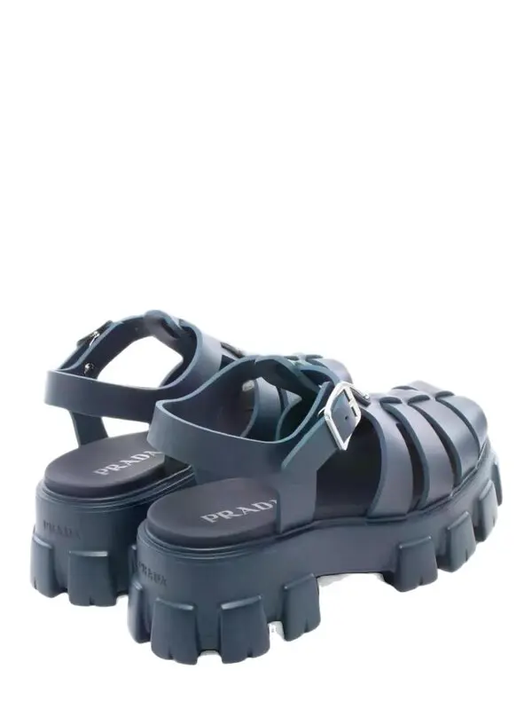 Prada 2020s Monolith Sandals - Blue