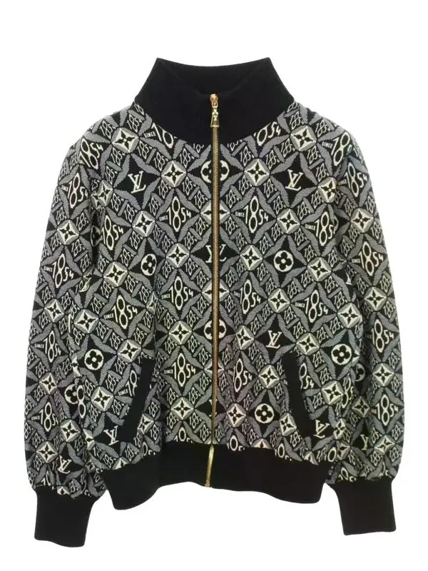 LOUIS VUITTON Since 1854 Pattern Knit Jacket - Black