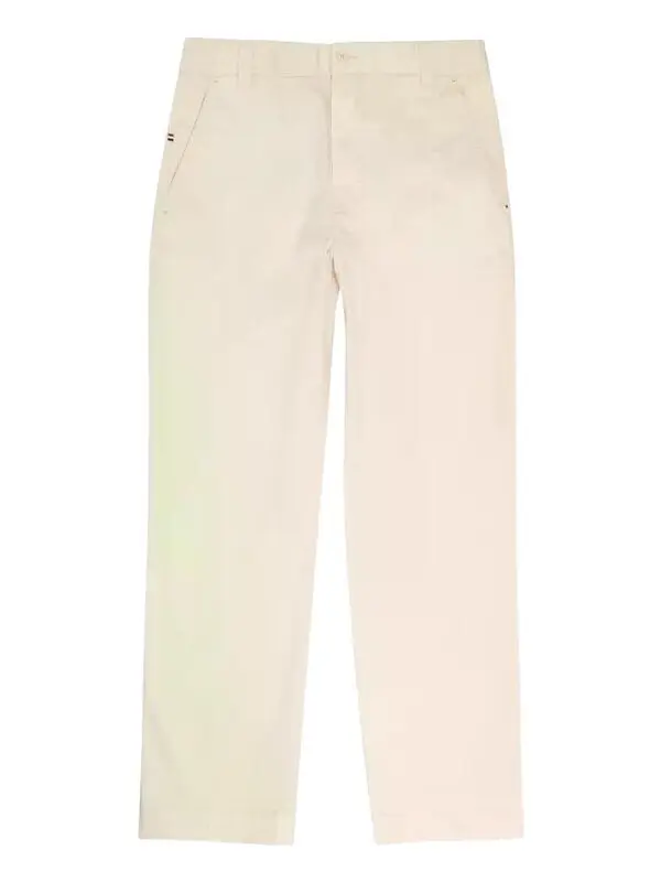 Moncler Logo-patch Straight-leg Trousers - Neutrals
