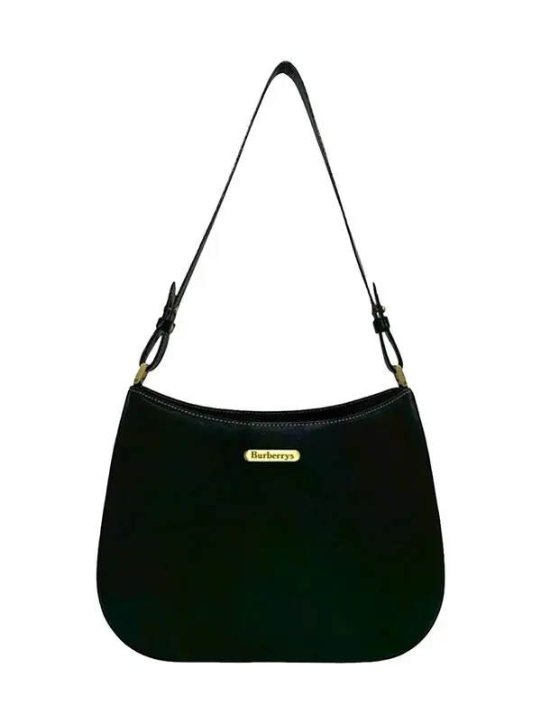 Burberry 1980-1990 Leather Shoulder Bag - Black