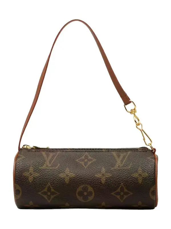 LOUIS VUITTON Monogram Papillon Pochette Handbag - Brown